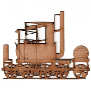 Wood Steam Train Shape 5 for altered art and craft projects